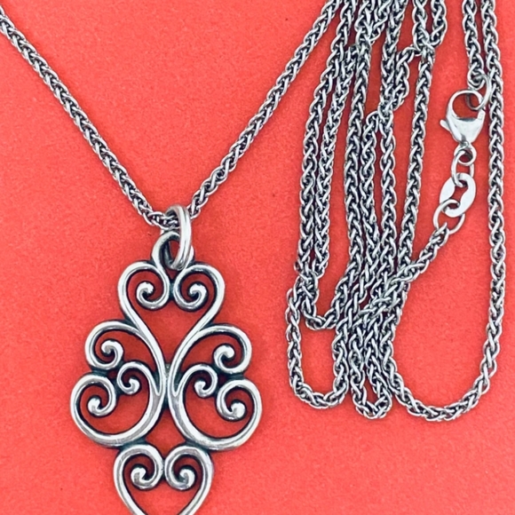 James Avery | Jewelry | James Avery Sterling Silver Retired Jubilant Heart Pendant Necklace 8 ...